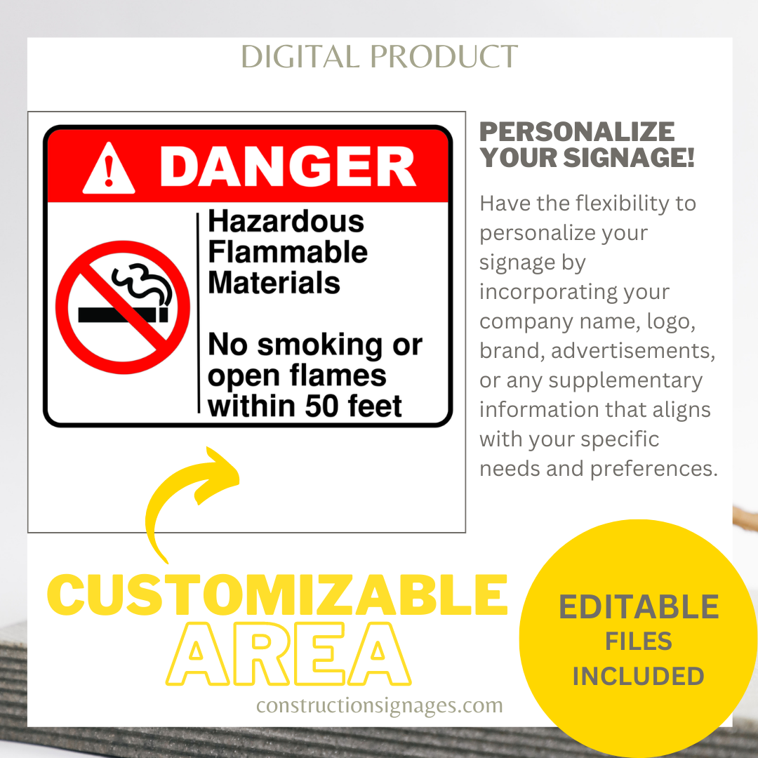 Hazardous Flammable Materials, Printable Digital Download ...