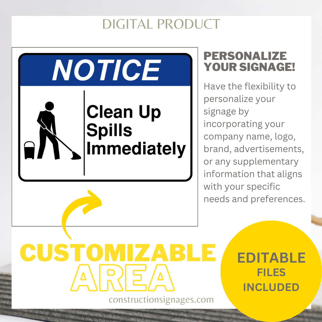 Construction Safety Signages Bundle, Printable Digital Download ...
