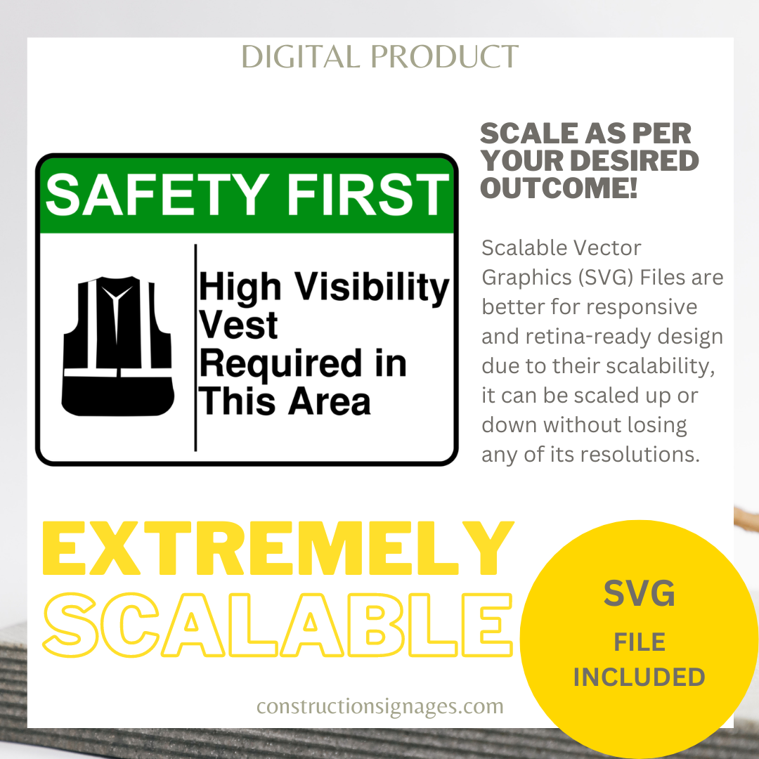 Construction Safety Signages Bundle, Printable Digital Download ...