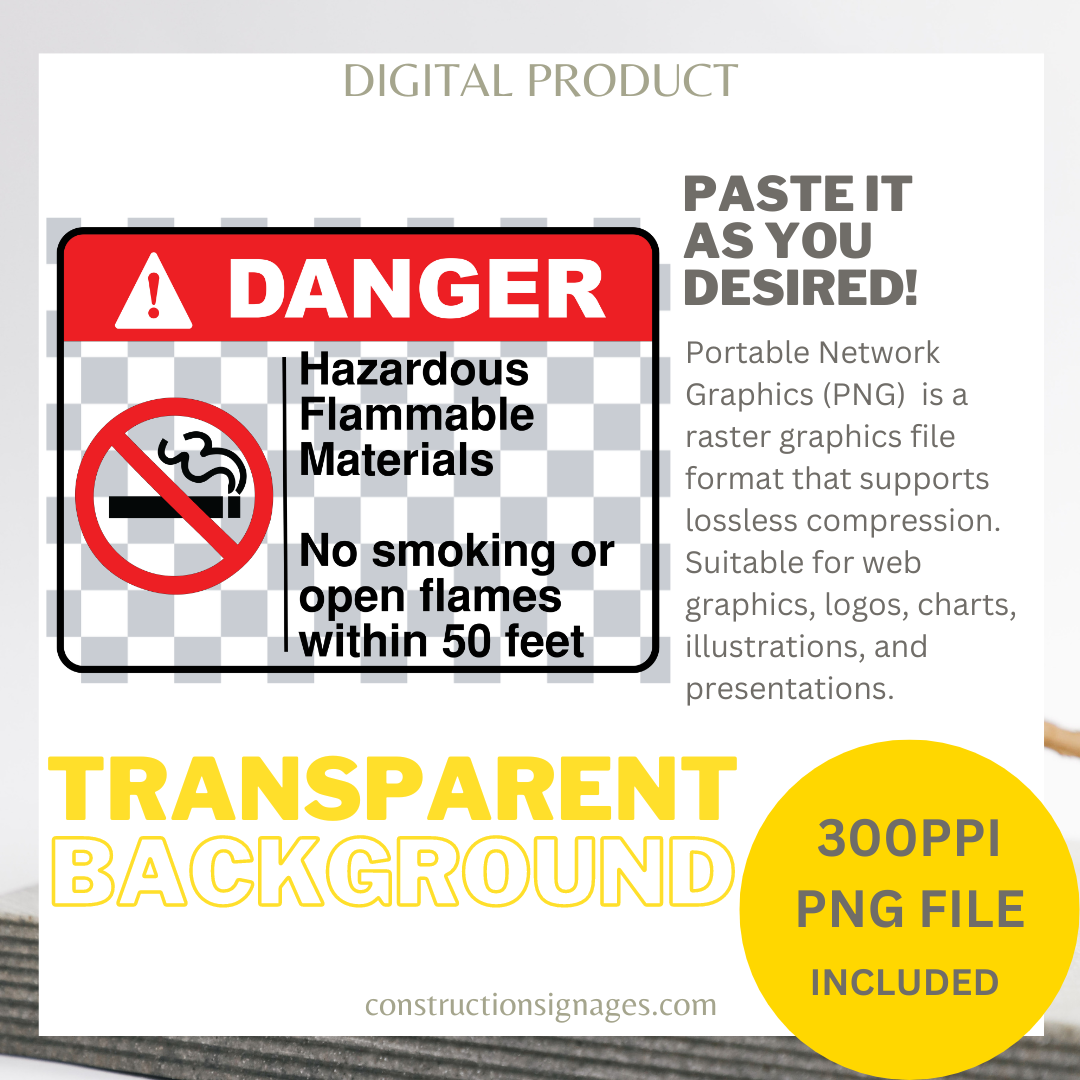 Hazardous Flammable Materials, Printable Digital Download ...