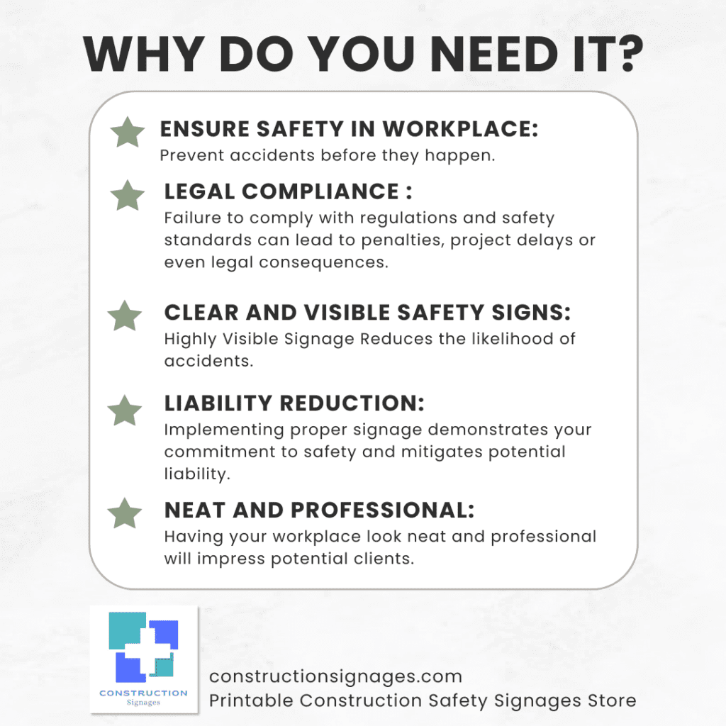 Keep Back, Deep Excavation, Printable Safety Signages, Digital Download ...