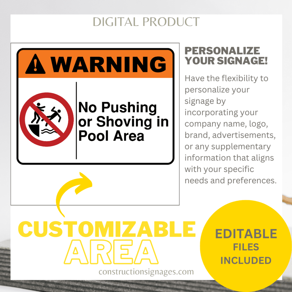 Swimming Pool Bundle Printable Safety Signages, Digital Download ...