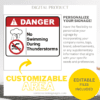 No Swimming During Thunderstorms Printable Safety Signages, Digital ...