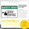 Children Must Be Supervised at All Times Printable Safety Signages ...