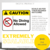 No Diving Allowed Printable Safety Signages, Digital Download | Construction Signages