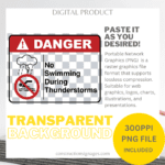 No Swimming During Thunderstorms Printable Safety Signages, Digital ...