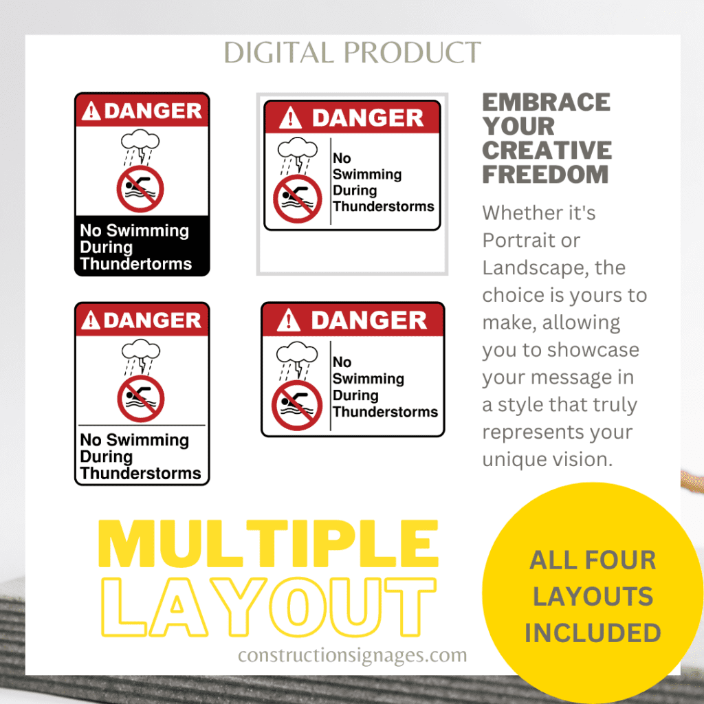 Swimming Pool Bundle Printable Safety Signages, Digital Download ...