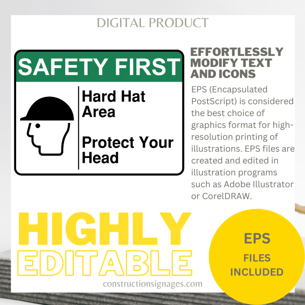 Hard Hat Area, Protect Your Head | Construction Signages