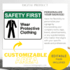 Wear Protective Clothing | Construction Signages
