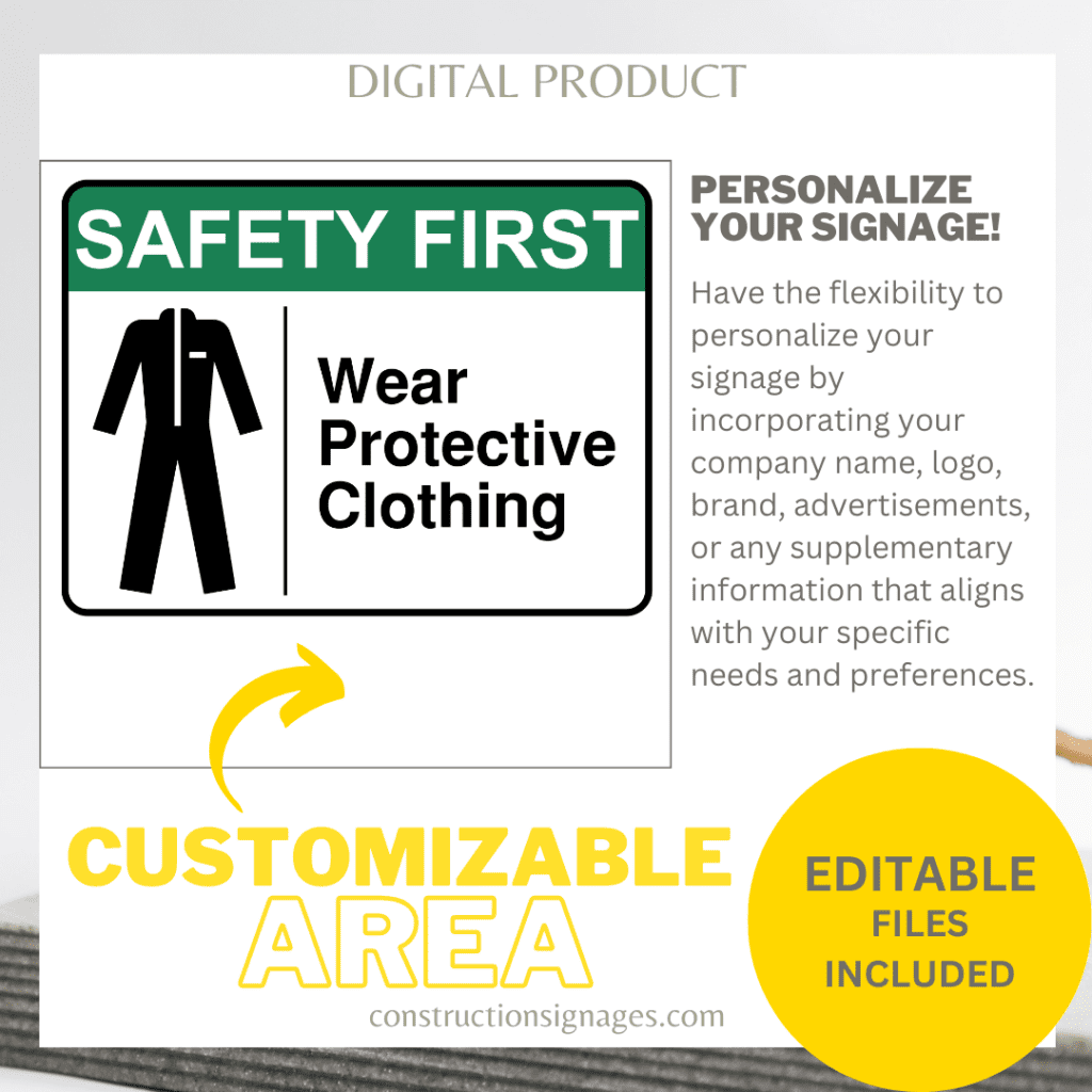 Wear Protective Clothing | Construction Signages