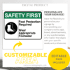 Foot Protection Required, Wear Appropriate Footwear | Construction Signages