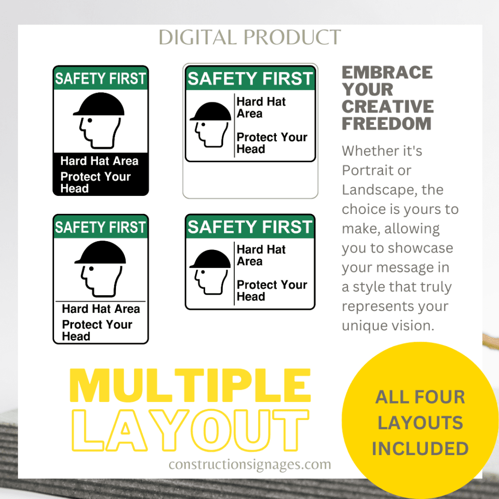Hard Hat Area, Protect Your Head | Construction Signages