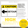 Detour Left | Construction Signages
