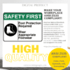 Foot Protection Required, Wear Appropriate Footwear | Construction Signages