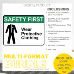 Wear Protective Clothing | Construction Signages